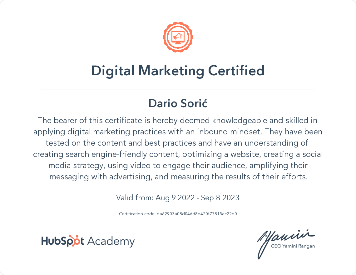 Digital Marketing Certifikati - 4 najbolja a besplatna — DSigital.com